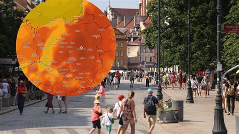 Weekend z morderczym upałem Niemal cała Polska na pomarańczowo
