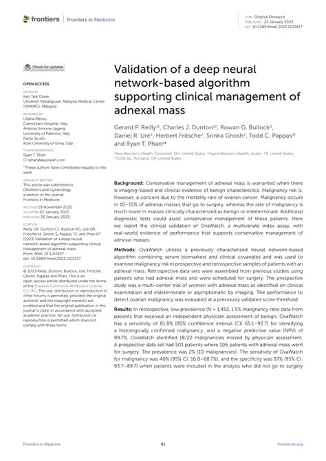 pdf validation of a deep neural network based algorithm supporting clinical management of