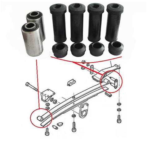 Kit silent blocs ressort a lames arrières pour Peugeot J5 Fiat Ducato