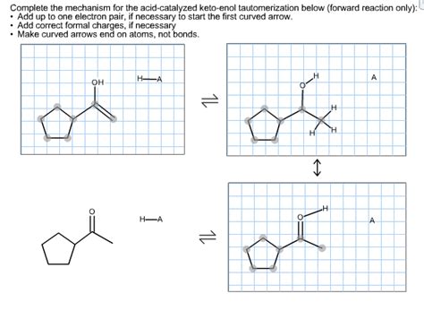 Solved Complete The Mechanism For The Acid Catalyzed Chegg