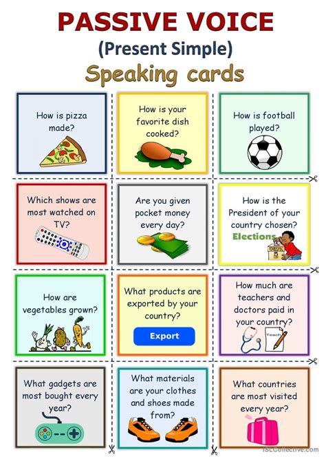 PASSIVE VOICE Present Simple Spe English ESL Worksheets Pdf Doc