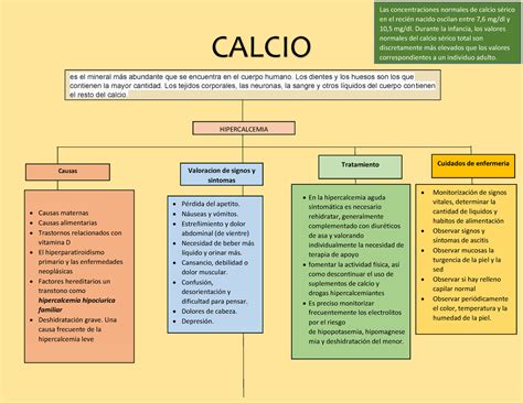 mapa conceptual del calcio CALCIO es el mineral más abundante que se