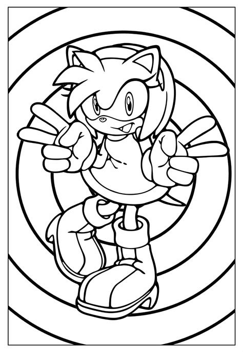 Desenhos Da Amy Rose Para Colorir Bora Colorir