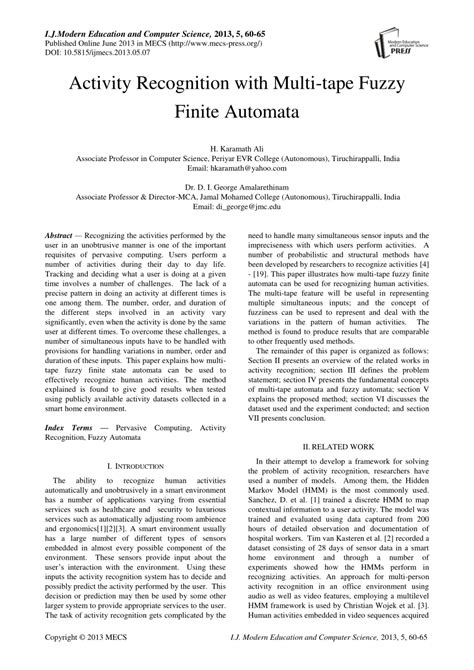 pdf activity recognition with fuzzy finite automata