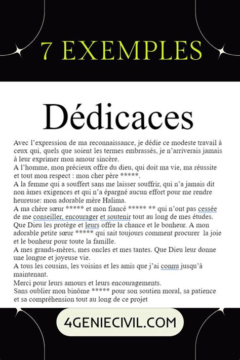 Dédicace mémoire word in 2024