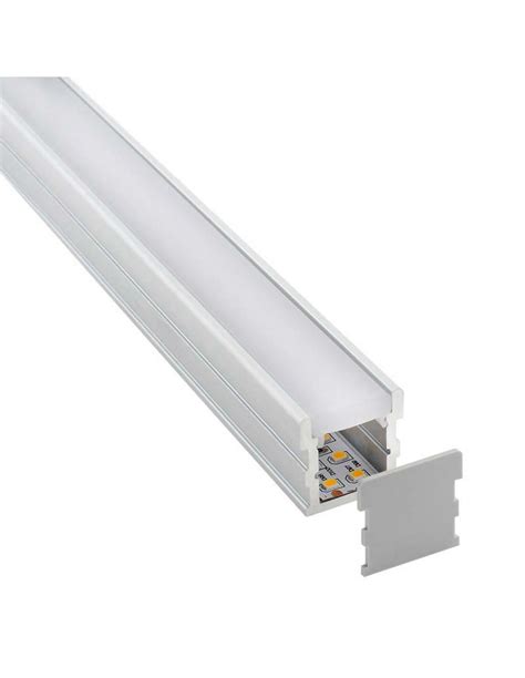 KIT Perfil Aluminio FOOT Para Tiras LED 2 Metros