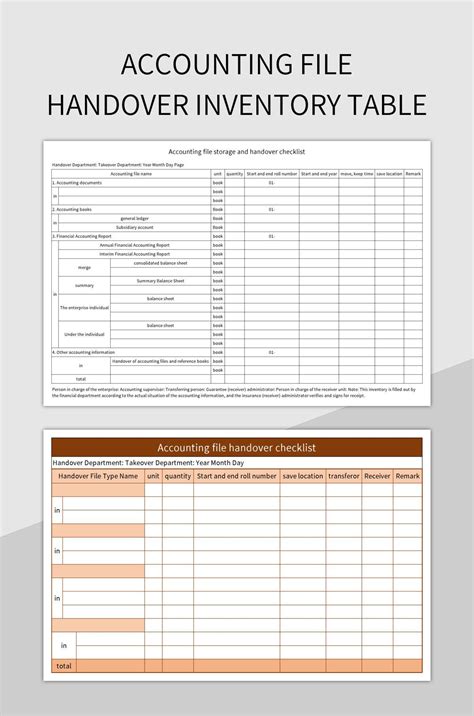 Free Asset Handover Templates For Google Sheets And Microsoft Excel