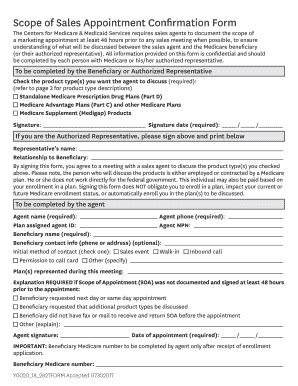 Medicare Scope Of Appointment Form 2023 Pdf Printable Forms Free Online