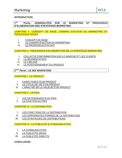 I La Fixation Des Prix