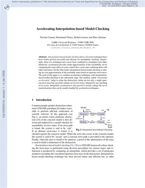 pdf accelerating interpolation based model checking