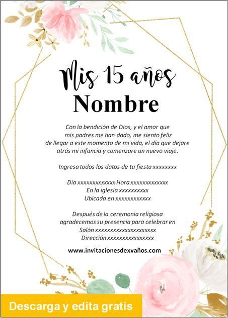 Fotos En Invitaciones De Xv Años Invitaciones De 15 Años Frases