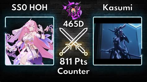 HI3 SEA EX Abyss Nirvana 465D Counter Kasumi 811 Pts SS0 HOH SS0 JK