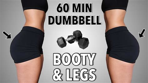 60 MIN DUMBBELL BOOTY LEG WORKOUT Grow Your Glutes At Home Summer
