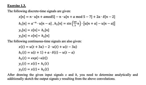 solved the following discrete time signals are given