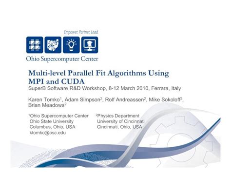 pdf multi level parallel fit algorithms using mpi and cuda multi level parallel fit