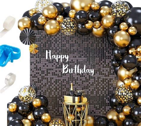 Balony Z Oto Czarna Girlanda Konfetti Dekoracja Urodzinowa Inna Marka