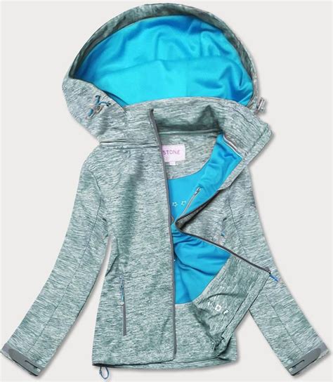 DAMSKA KURTKA SPORTOWA TYPU SOFTSHELL SZARO NIEBIESKA DW 21605 Ceny