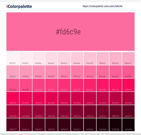 Shades Of Pink Names Hex Rgb Cmyk Codes