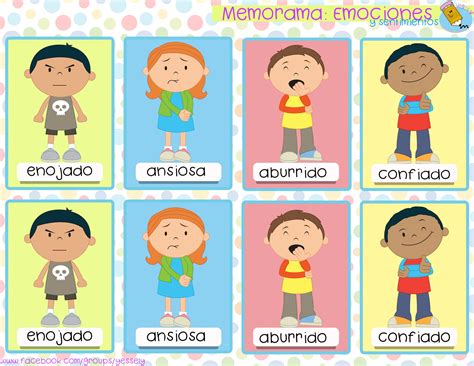 Memorama de emociones para niños pdf