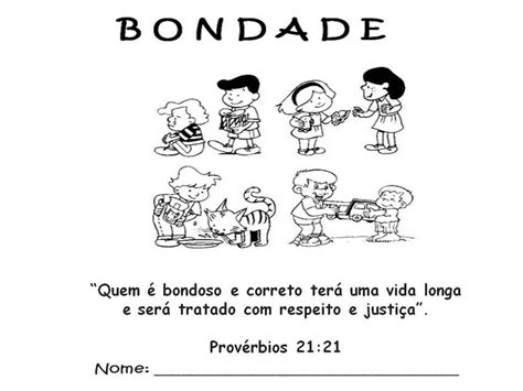 Ministério Água Viva Kids Fruto do Espírito Bondade Atividades