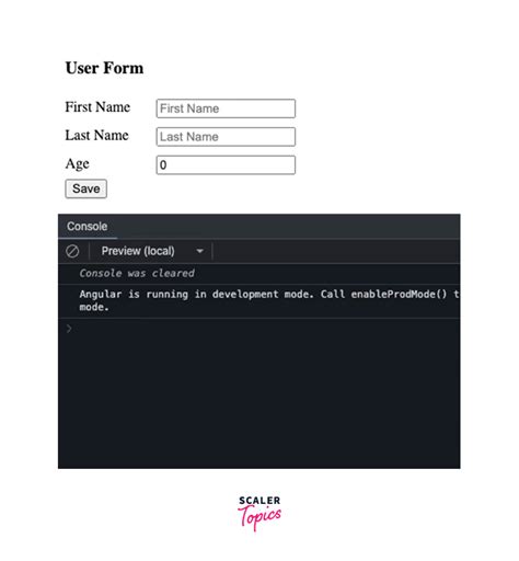 reactive forms in angular scaler topics