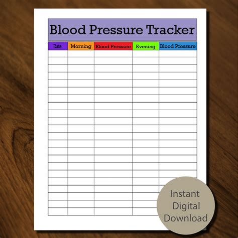 Free Printable Blood Pressure Tracker Chart