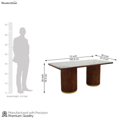 Buy Antara Seater Teak Wood Dining Table Set With Marble Top Teak