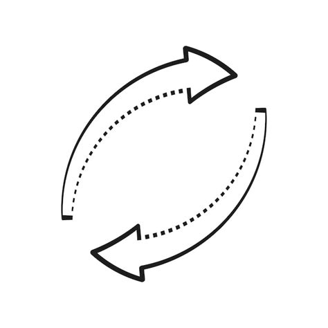 Premium Vector Two Circular Arrows Black Reload Symbol Vector