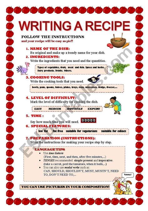 Following A Recipe Worksheet
