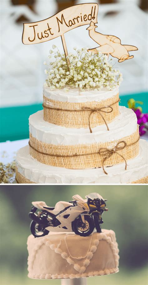 25 einfache und originelle Cake Topper für Hochzeitstorte