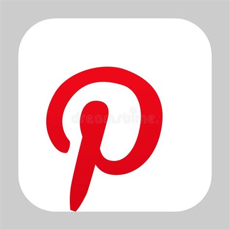Icono Del Logotipo De Pinterest Foto editorial Ilustración de siga