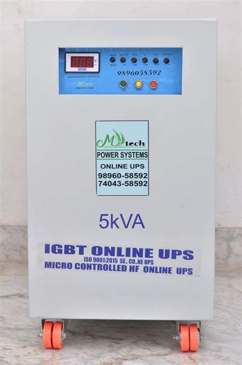 M Tech 5kVA Single Phase IGBT Online UPS System For Voltage Regulation
