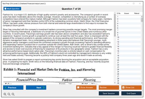 Test Prep CFA Level 2 Study Practice Exam Dumps 2024