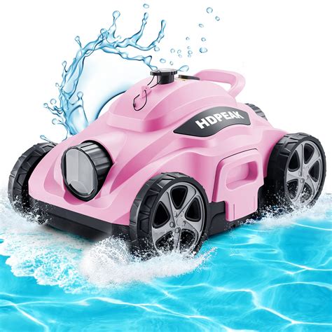 Cordless Robotic Pool Cleaner HDPEAK Pool Vacuum Lasts 110 Mins Auto