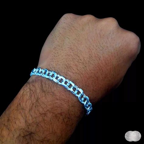Pulseira Friso Duplo Fecho Gaveta Prata Mm Tchelo Prata