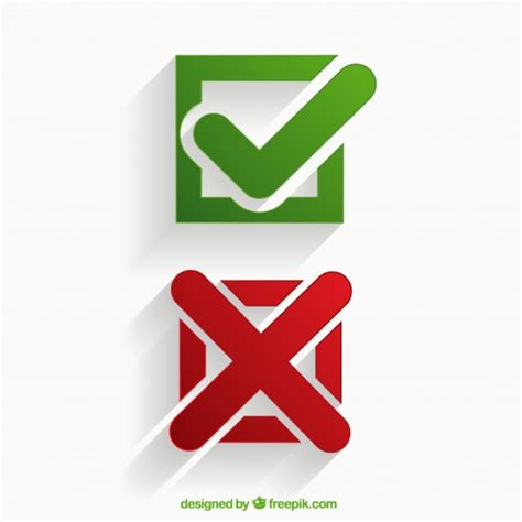 Checkmark And X Icon Free Icons Library
