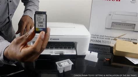 CANON PIXMA TS3151 PRINTER SETTING INSTALLATION OF THE INK TANKS