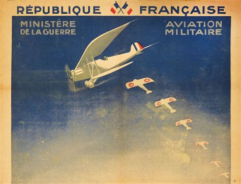Affiche rétro originale Pilotes d avions Force aérienne recrutement