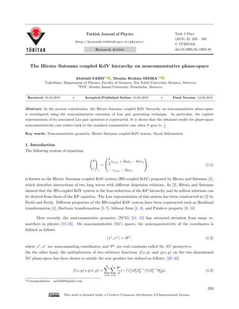 pdf the hirota satsuma coupled kdv hierarchy on noncommutative phase space