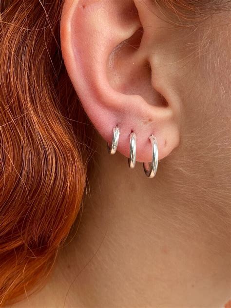 Sterling Silver Sleeper Hoops On Sale Bellvalefarms