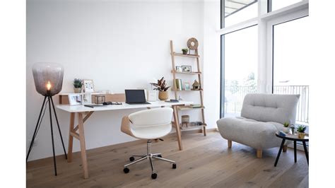 Bureau Scandinave Bois Et Blanc L180 Cm TOGARY Miliboo