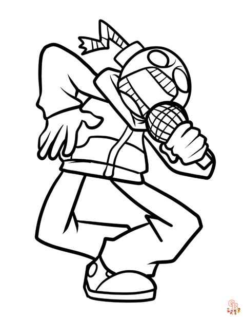 Printable Friday Night Funkin Coloring Pages Free