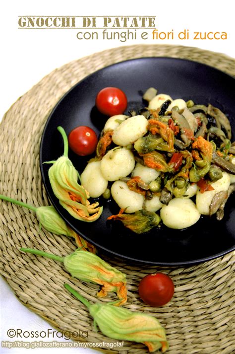 Gnocchi Di Patate Ai Funghi E Fiori Di Zucca ROSSO FRAGOLA