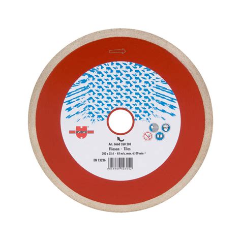 Disque Diamant Coupe Humide Pour Carreaux Granit Marbre WURTH