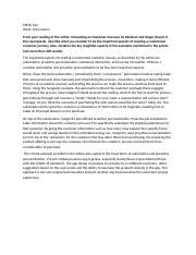 MKTG 562 Week 1 Docx MKTG 562 Week 1 Discussion From Your Reading Of