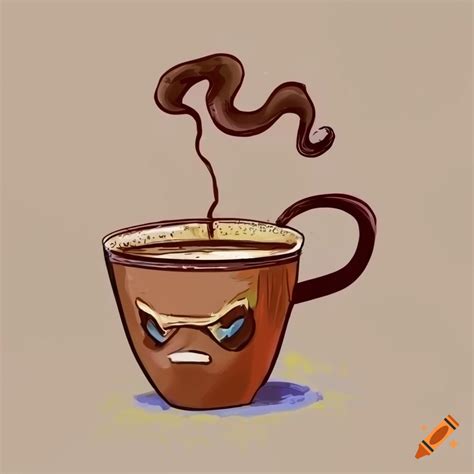 Colorful Illustration Of A Coffee Themed Superhero On Craiyon