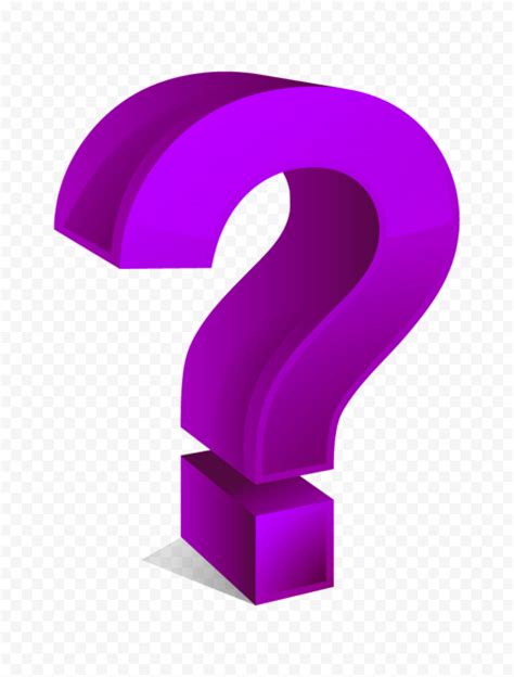 Purple Question Mark 3D Logo Icon Symbol HD PNG Citypng