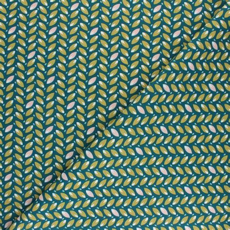 Tissu au mètre Tissu coton cretonne Ehua Vert MPM