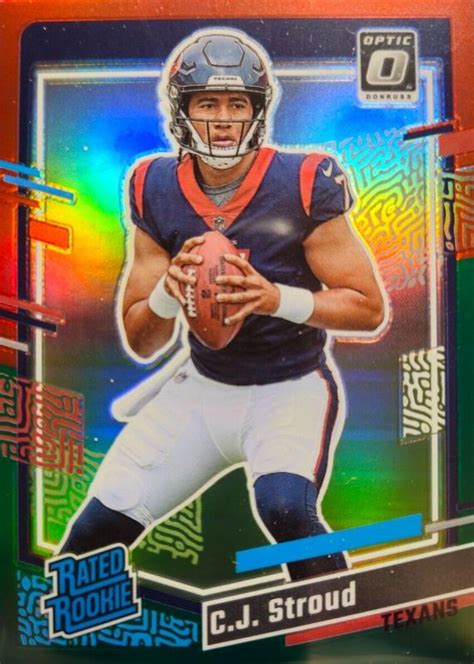 CJ Stroud 2023 Donruss 339 Optic Preview Red Green Price Guide