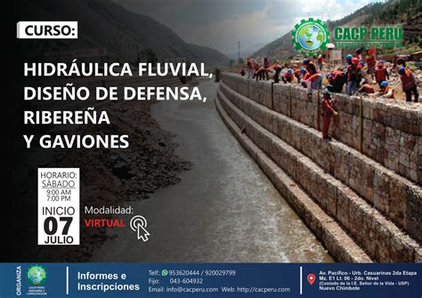 CACP Perú Curso Hidráulica Fluvial Diseño De Defensa Ribereña Y